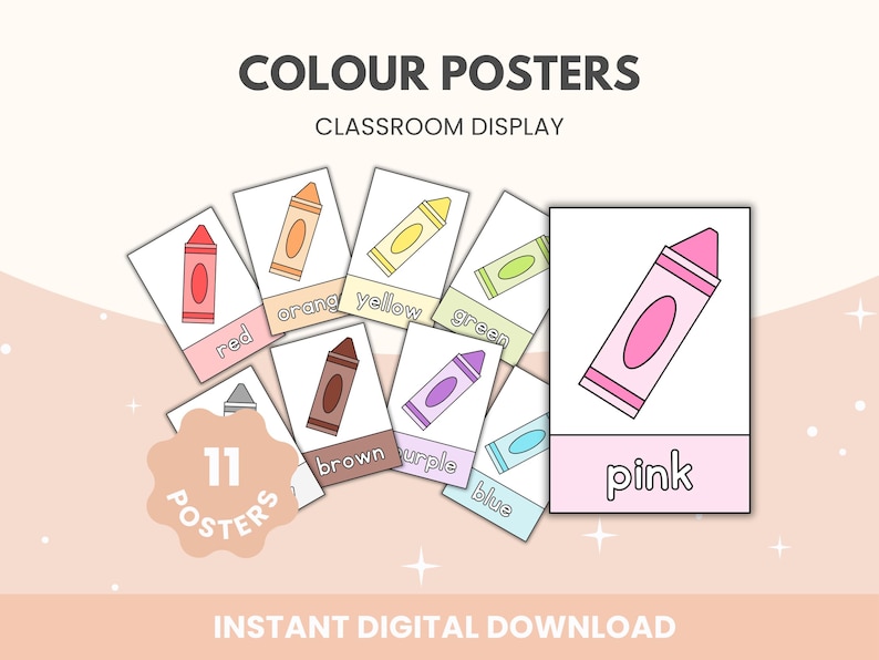 Colours Posters Classroom Display | Color Poster Display Back to School ...