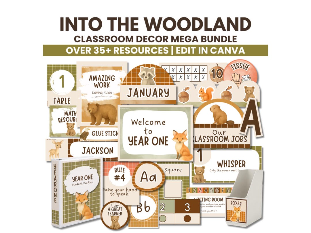 Into the Woodland Classroom Decor Bundle | Classroom Management ...