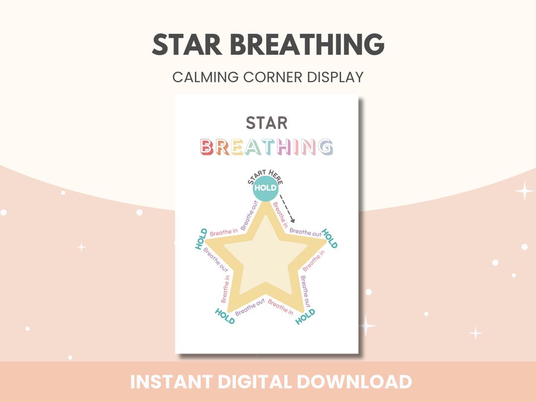 Star Breathing Poster: Calming Corner Decor (digital Download) - Etsy