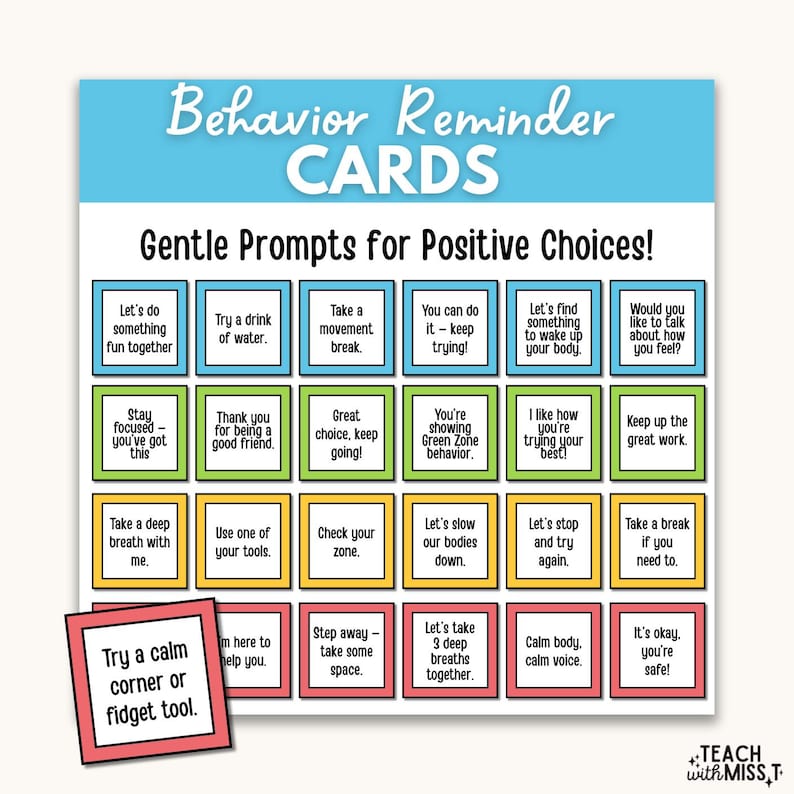 Zones of Regulation Lanyard Cards: Emotional Awareness Flashcards ...