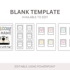 Polaroid Camera Classroom Door Display Editable Bundle Polaroid Camera ...