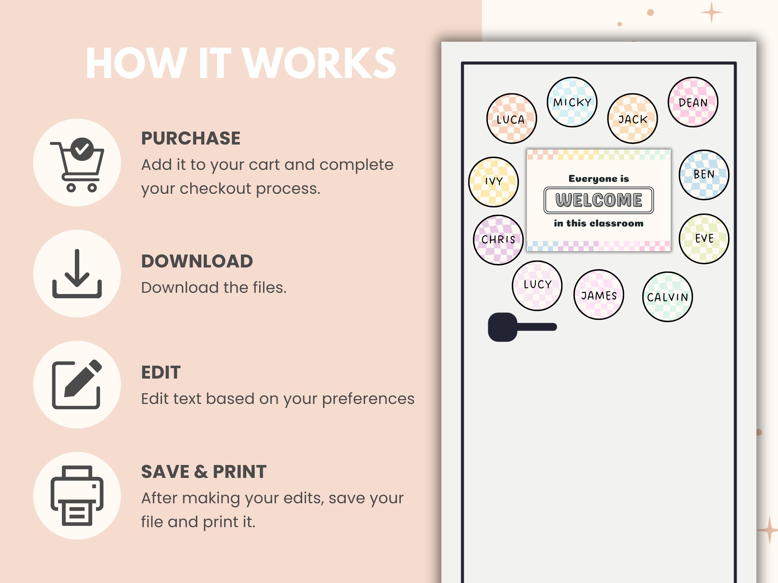 Groovy Classroom Door Display | Classroom Sign Pastel Rainbow | Back to ...