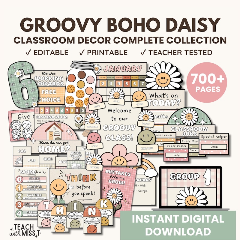 Boho Classroom Decor - Etsy