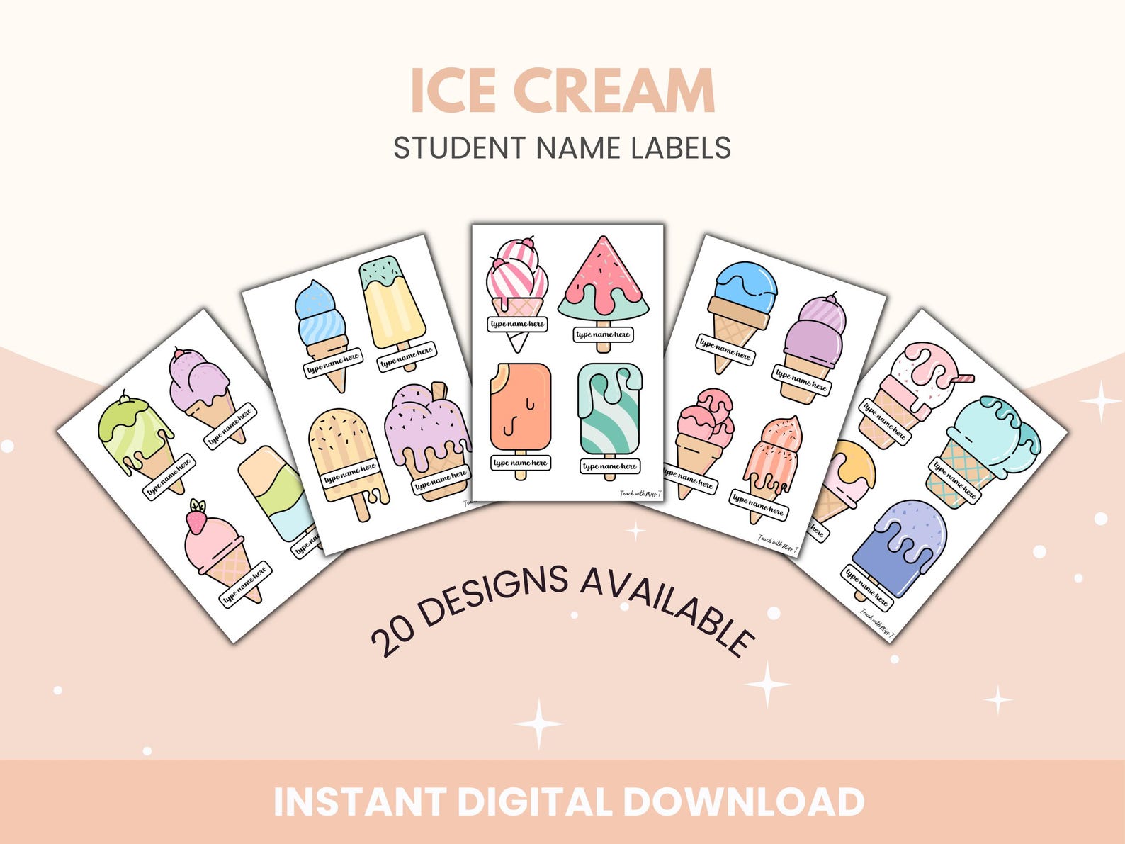 Ice Cream Classroom Door Display: Summer Classroom Decor (digital ...