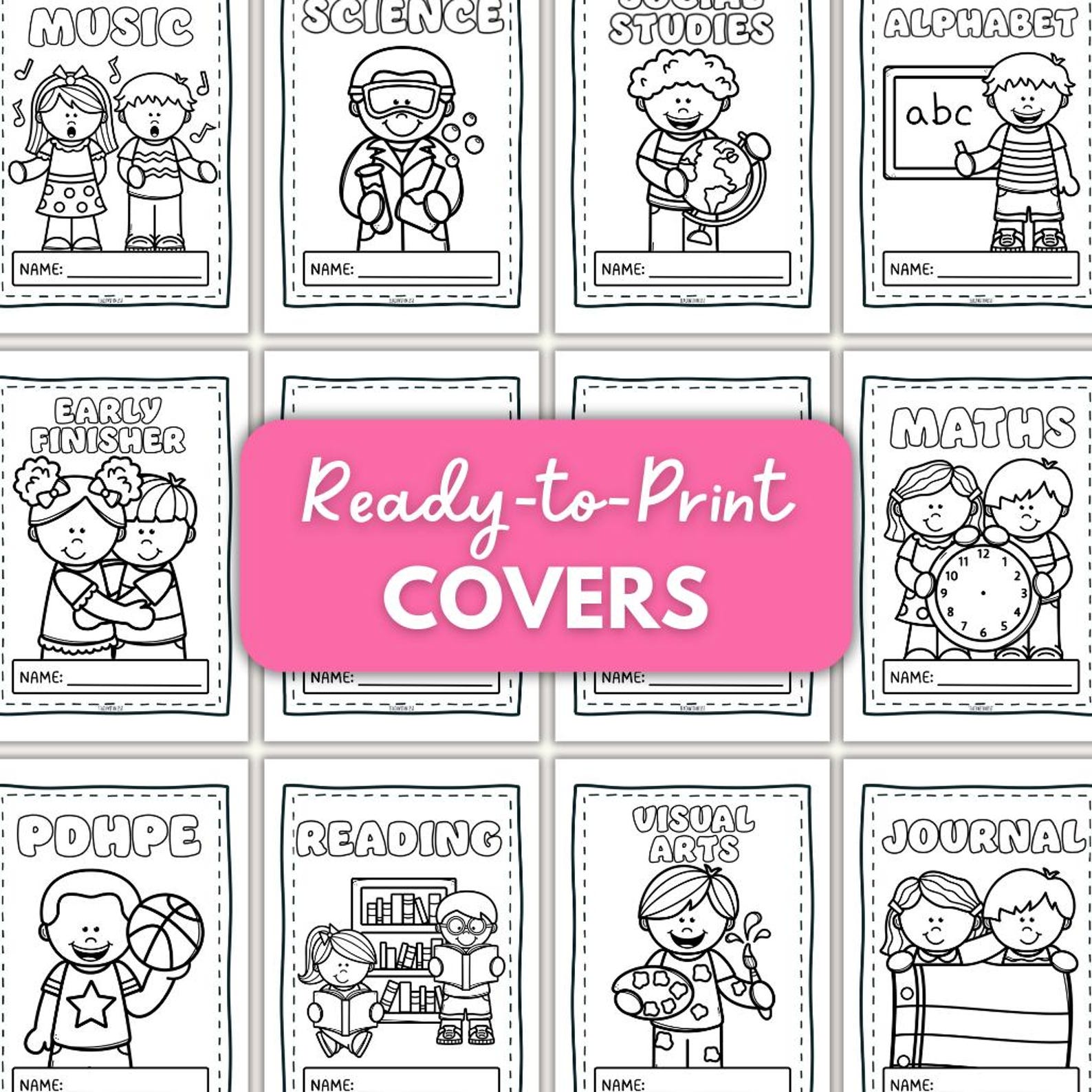 Student Book Covers | Workbook Covers | Subject Covers | Classroom ...