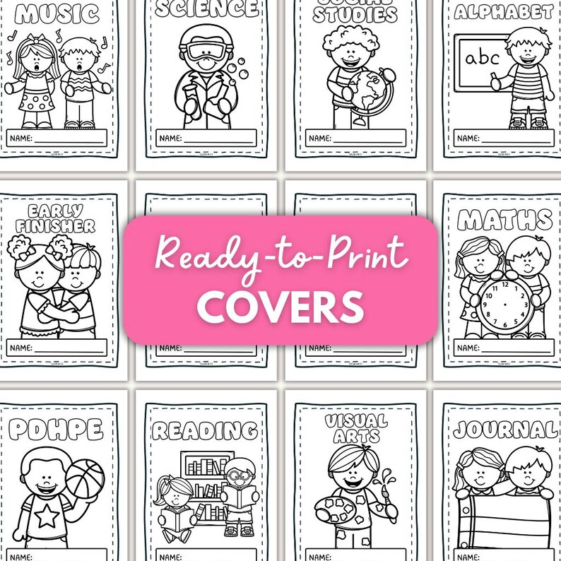 Student Book Covers | Workbook Covers | Subject Covers | Classroom ...