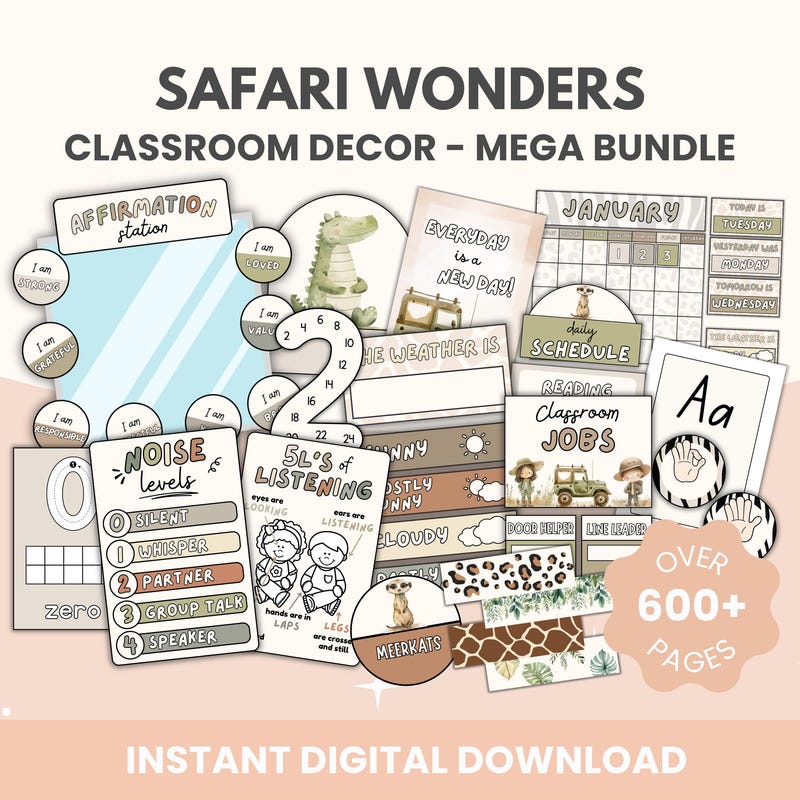 Safari Classroom - Etsy