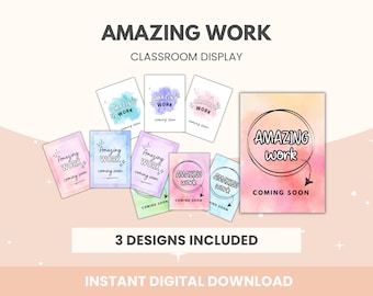 Colorful Amazing Work Bulletin Board Display - Etsy UK