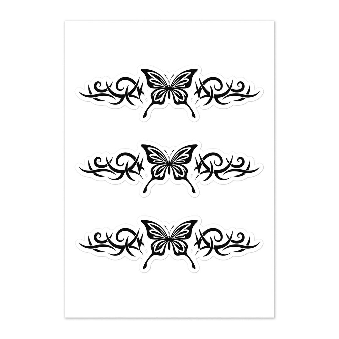 Fairycore Grunge Unfolds Butterfly Tattoo Y2K Aesthetic for Egirl ...