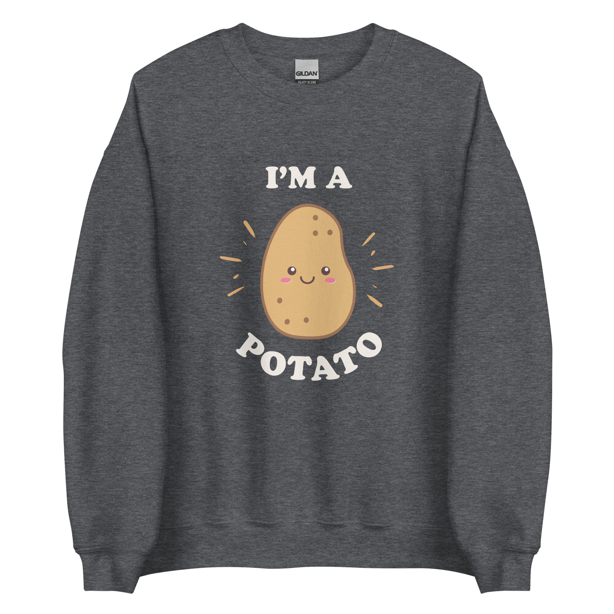 I'm a Potato Meme - Lonely Cute Face - Funny Greeting - Vegetarian ...