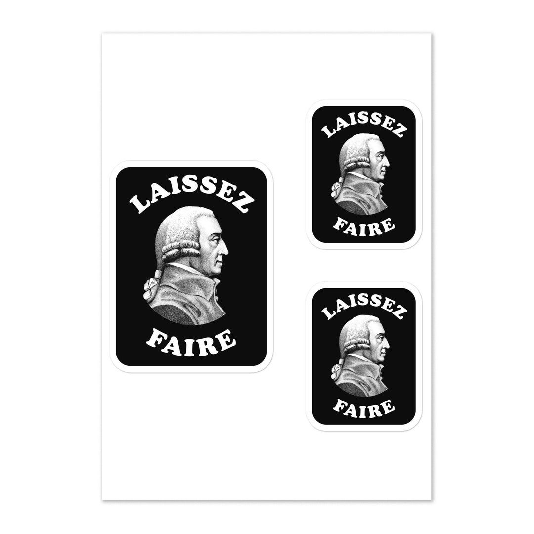 Laissez Faire Adam Smith Sticker, Free Market Economics, Gift for ...