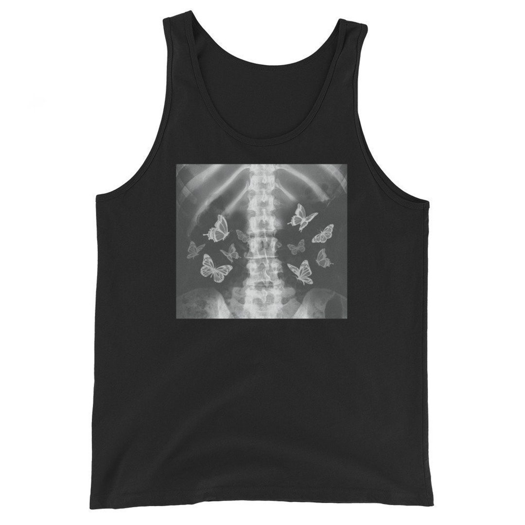 Xray Skeleton Butterfly Art Edgy Choice Men Tank Top, for Egirl and ...