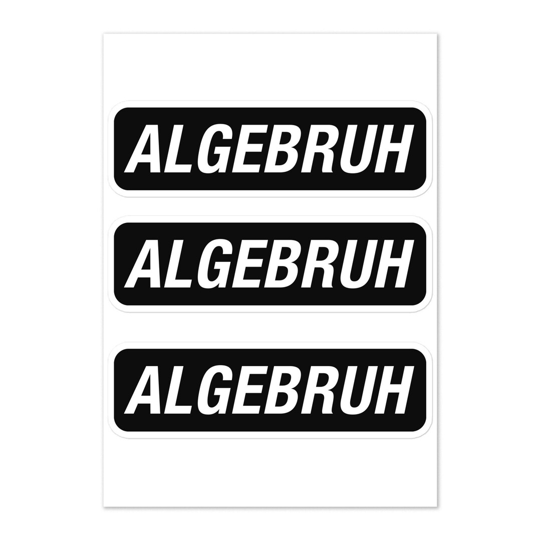 Funny Algebruh Algebra Math Joke Sticker, Punny Gift for Geeky ...