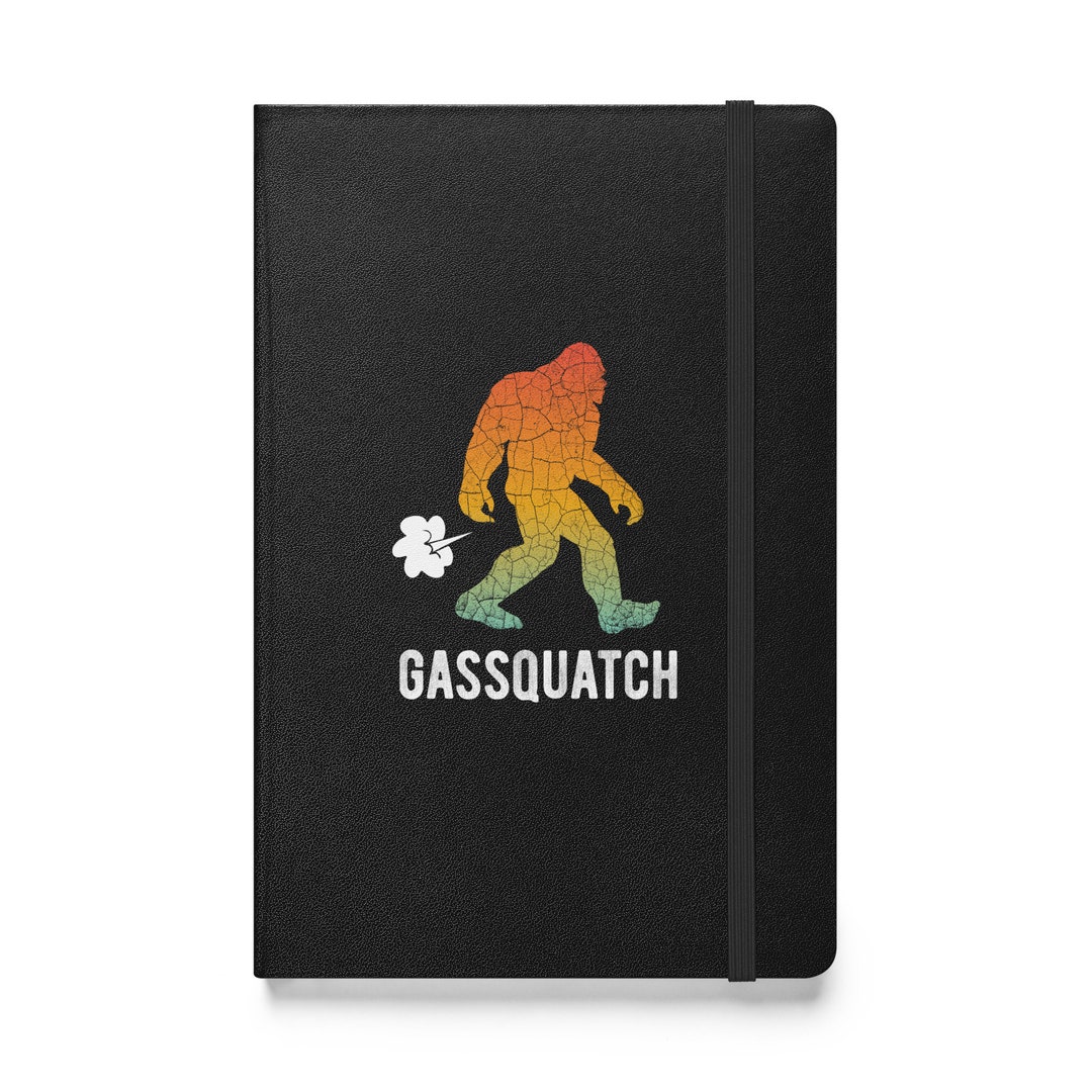 Gasquatch Farting Fun Retro Bigfoot Laughs Hardcover Bound Notebook ...