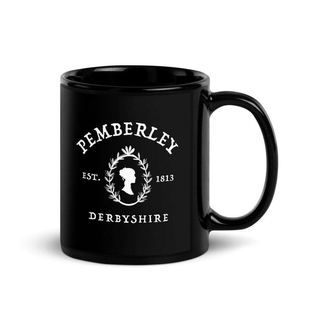 Pemberley Jane Austen's Pride & Prejudice Black Coffee Mug for ...