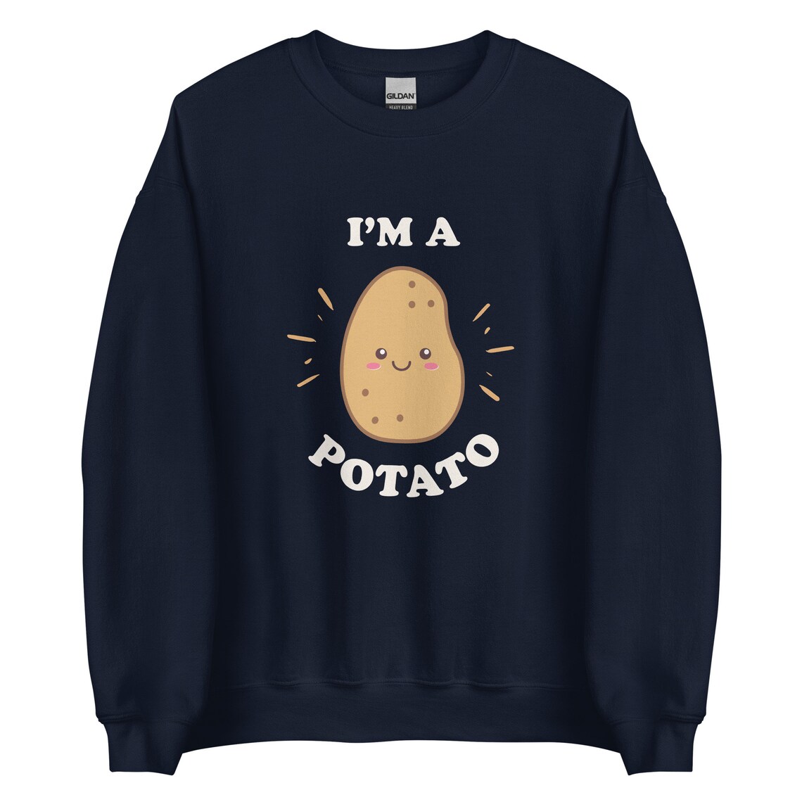 I'm a Potato Meme - Lonely Cute Face - Funny Greeting - Vegetarian ...