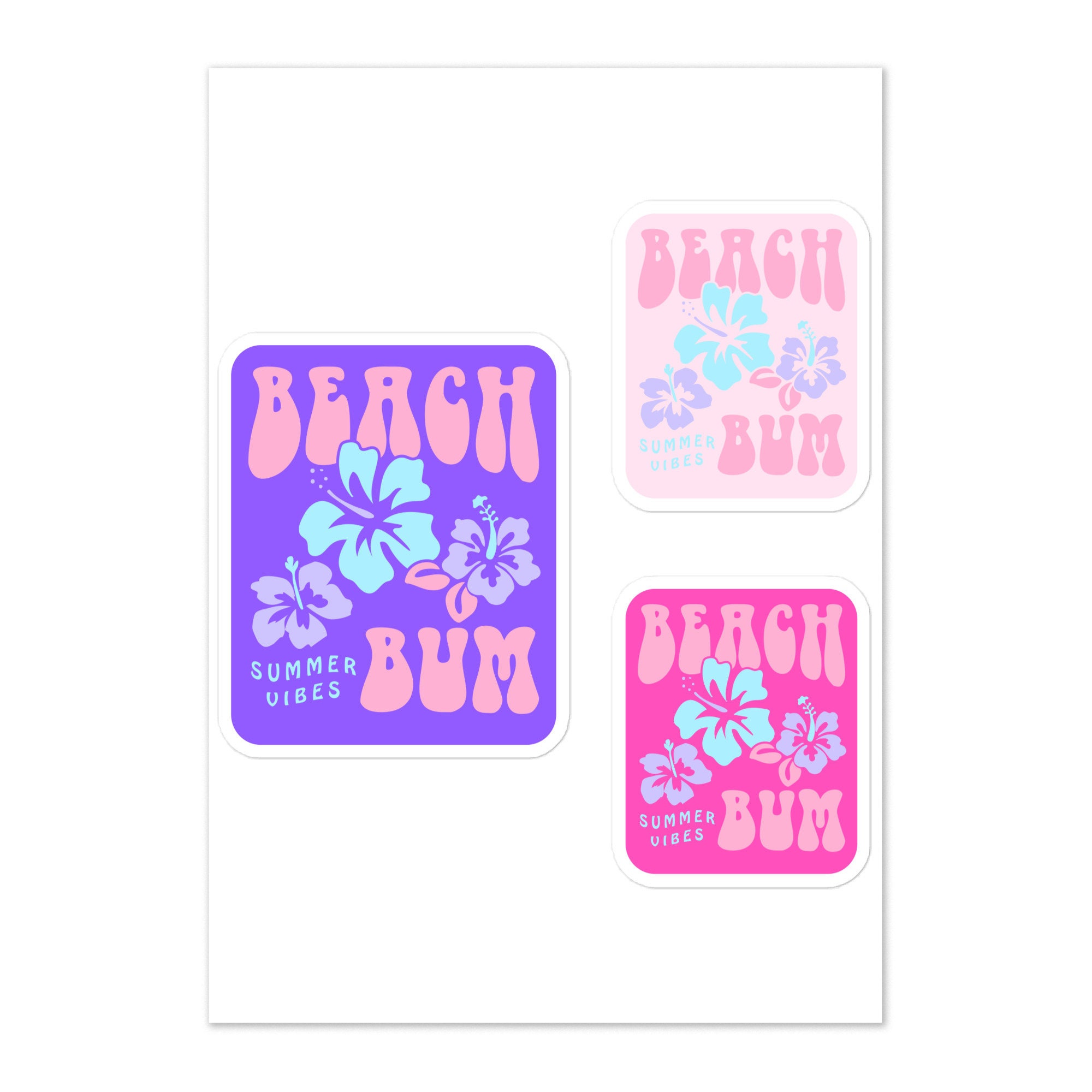 Coconut Girl Beach Bum Sticker Sheet Pastel Graphic Trendy - Etsy