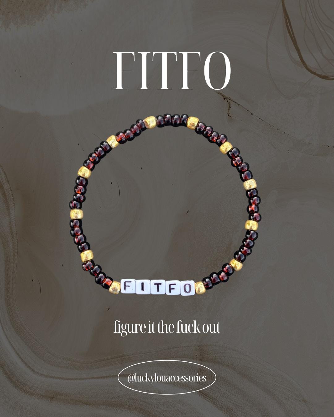 FITFO - Figure It the F*ck Out Bracelet - Custom Beaded Bracelet - Etsy