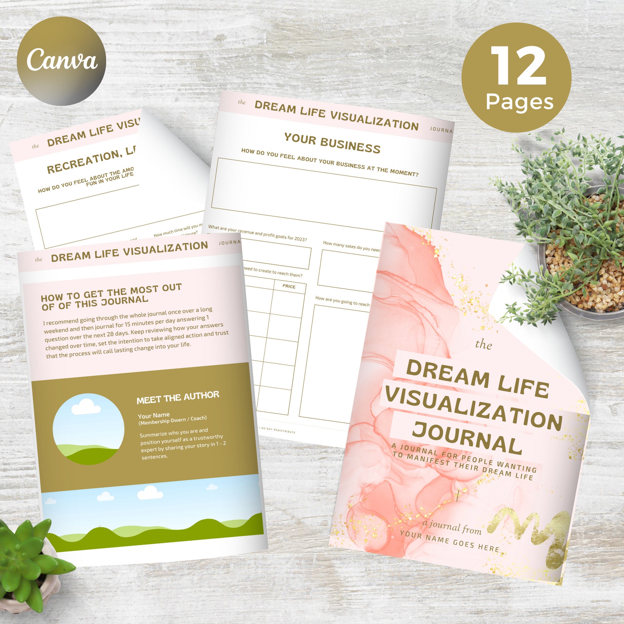 Manifestation Dream Life Visualisation Journal, Law of Attraction Lead ...