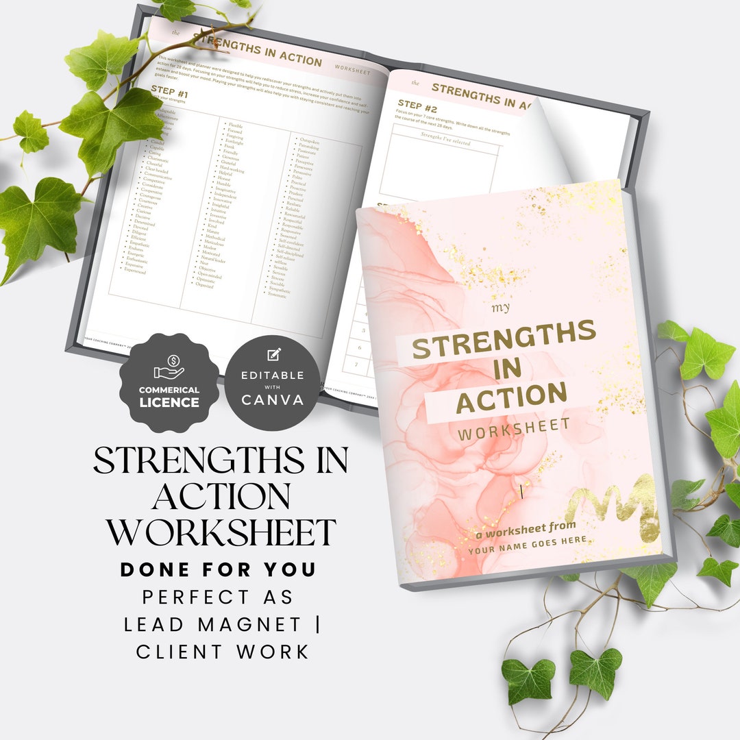 Life Coaching Plan and Notes Template, Business Coach Tools, Strength ...