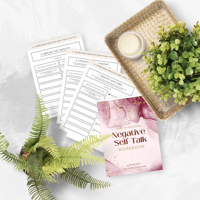 Negative Self-talk Therapy Worksheets, Positive Self-talk, Inner Critic ...