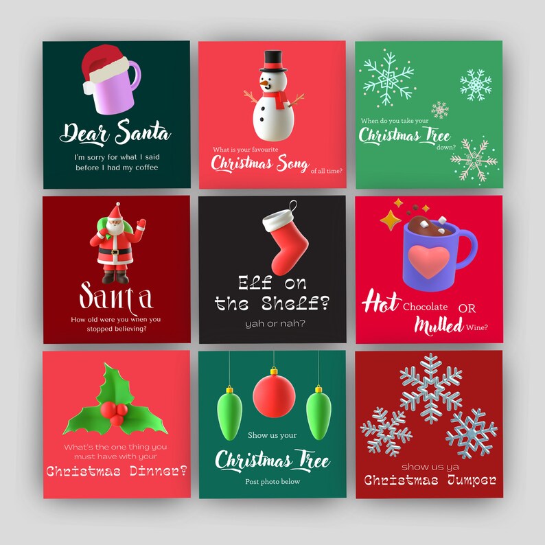 Instagram Post Christmas, Christmas Social Media Posts for Business ...