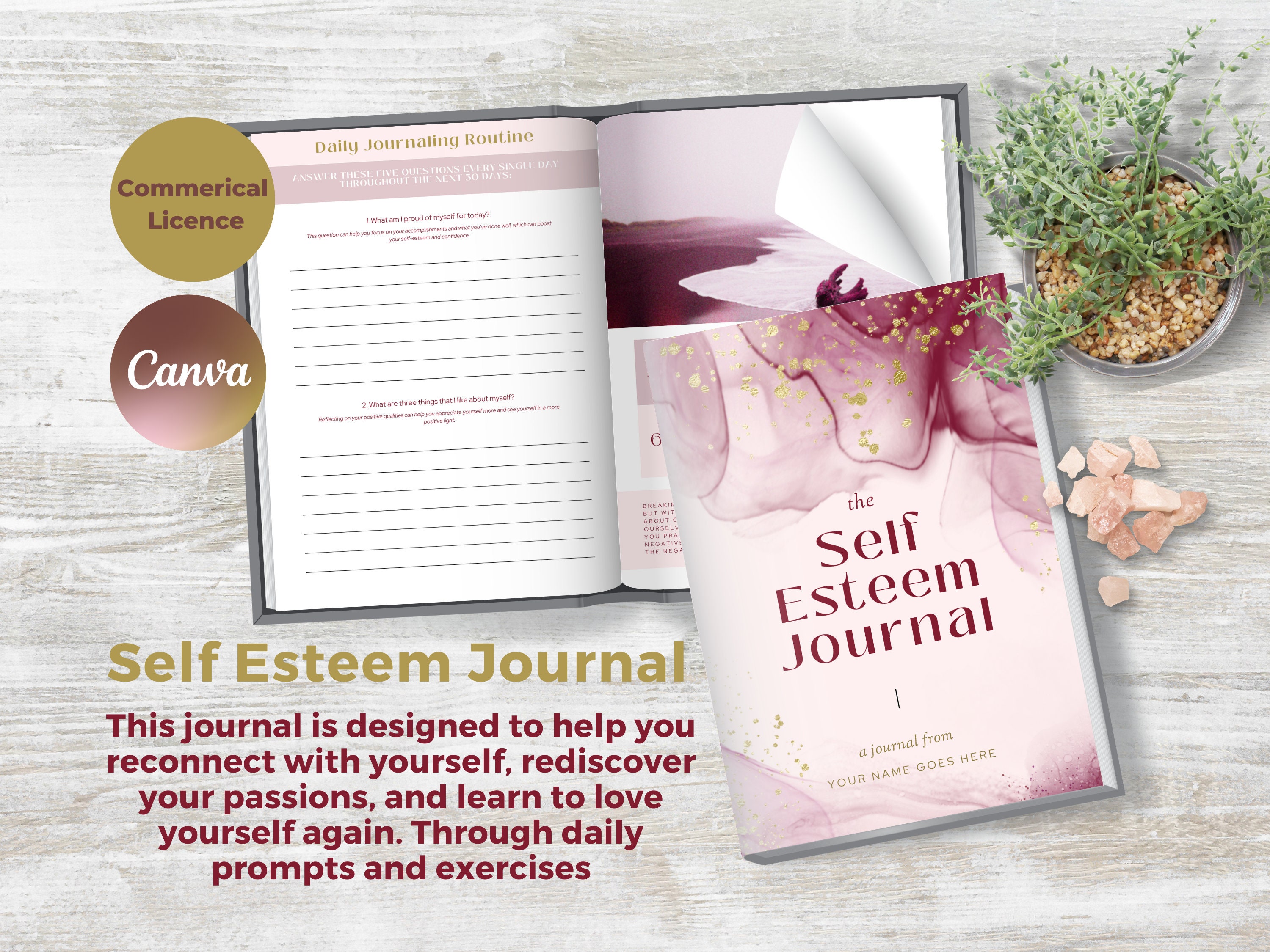 Anxiety Workbook Bundle Journal, Journaling for Emotional Wellness and ...