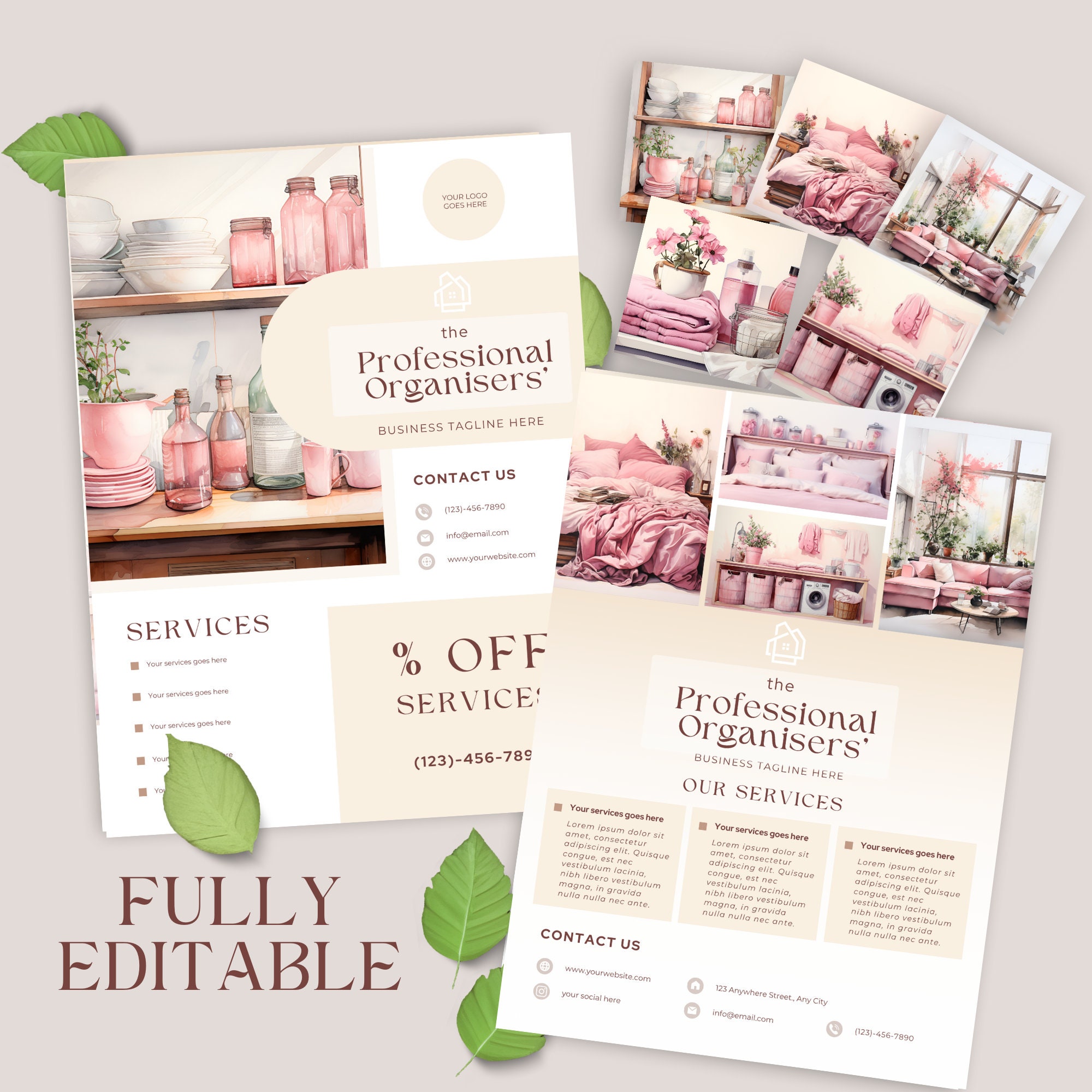 Home Organizer Flyer, Organization Marketing Template for Professional ...