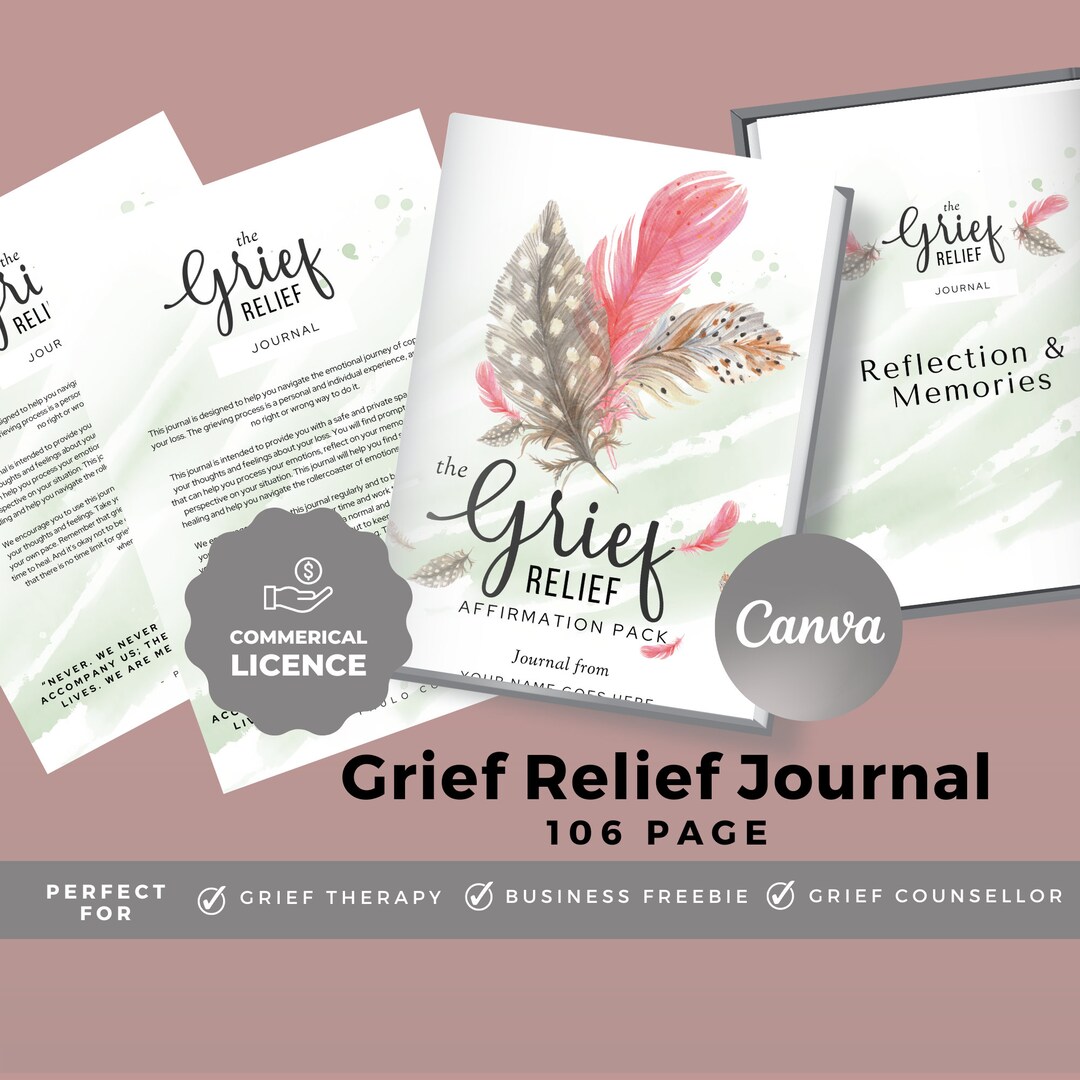 Grief Journal Printable Prompts for Coping With Grief - Etsy