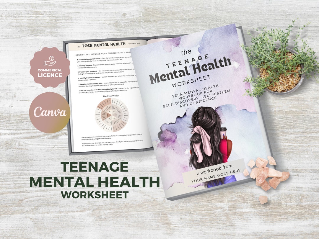 Mental Health Workbook for Teens Journal, Therapy Worksheet and Coping ...