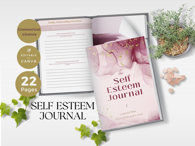 Self-esteem Journaling, Low Self Esteem Journal Prompts, Confidence ...