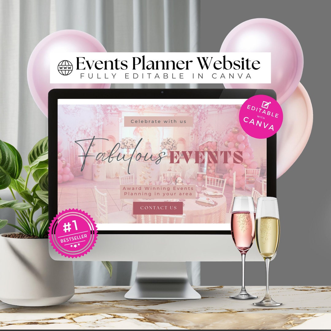 Canva Website Events Planner, Also Suitable for Wedding and Party ...