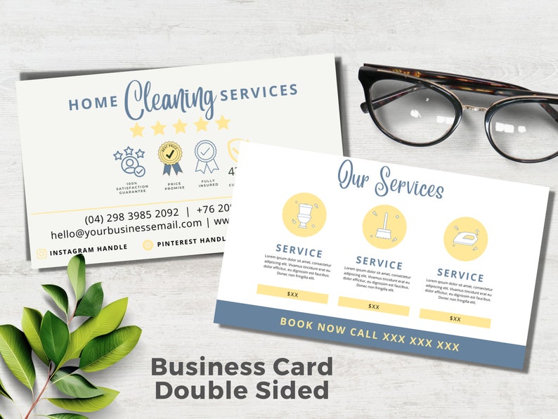 Cleaning Services Business Card Templates, House Cleaning Services ...
