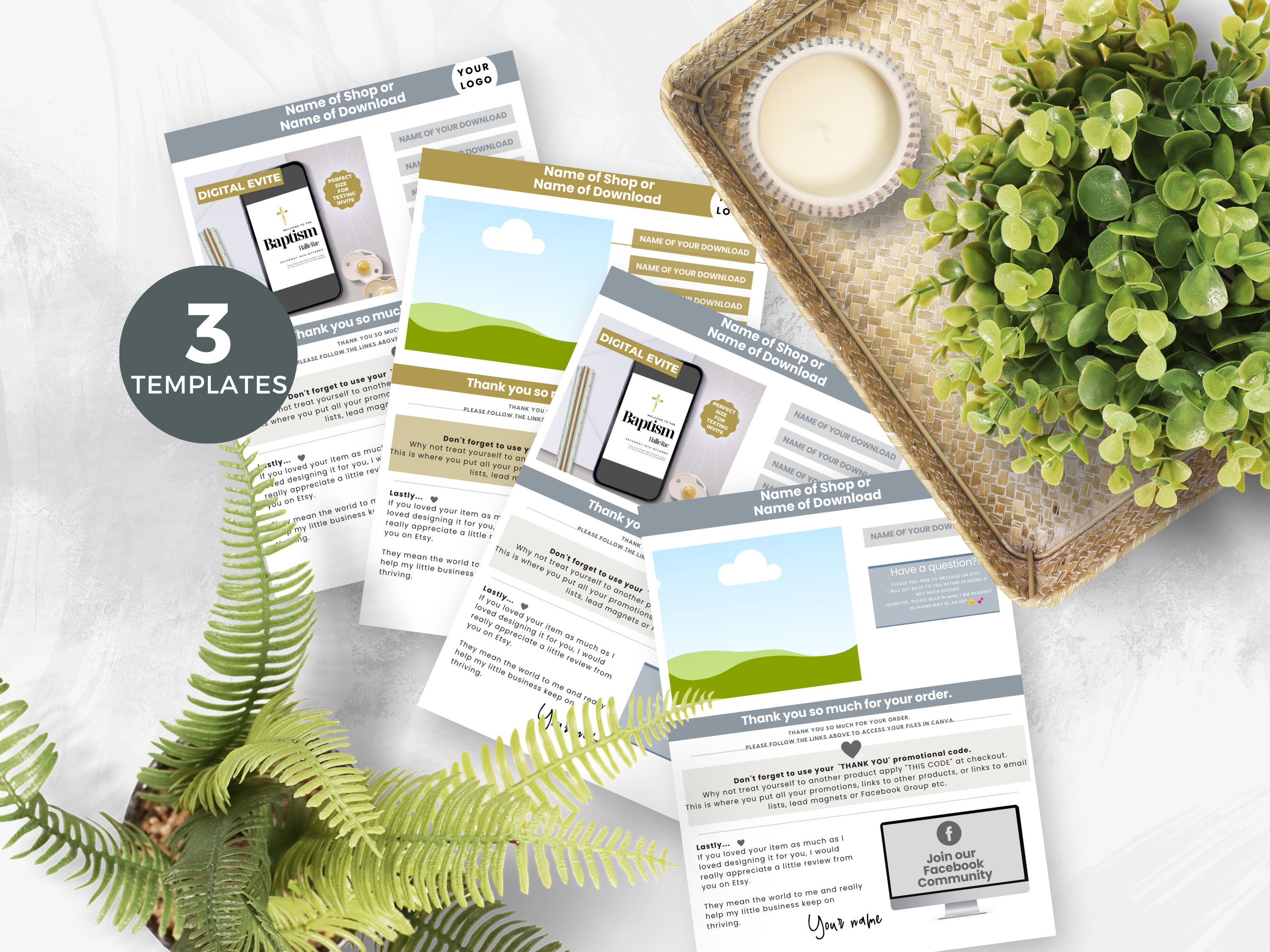 Canva Digital Download Instructions, Etsy Listing Template Digital ...