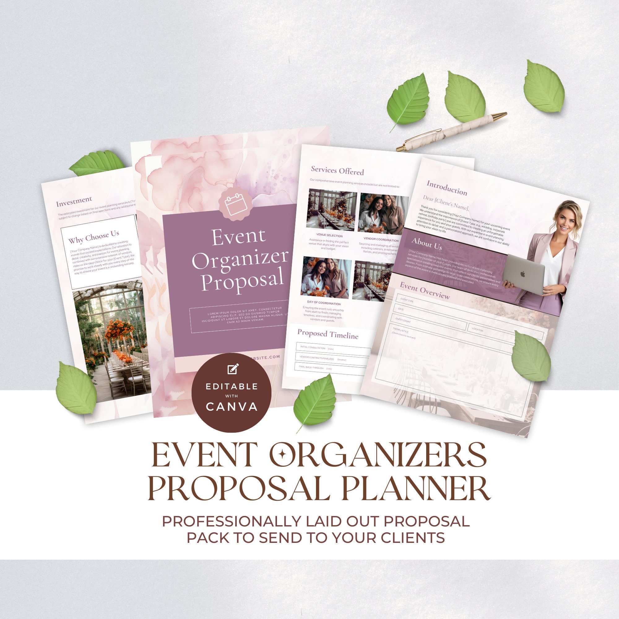 Event Planning Proposal Planner, Events Management Project, Canva ...