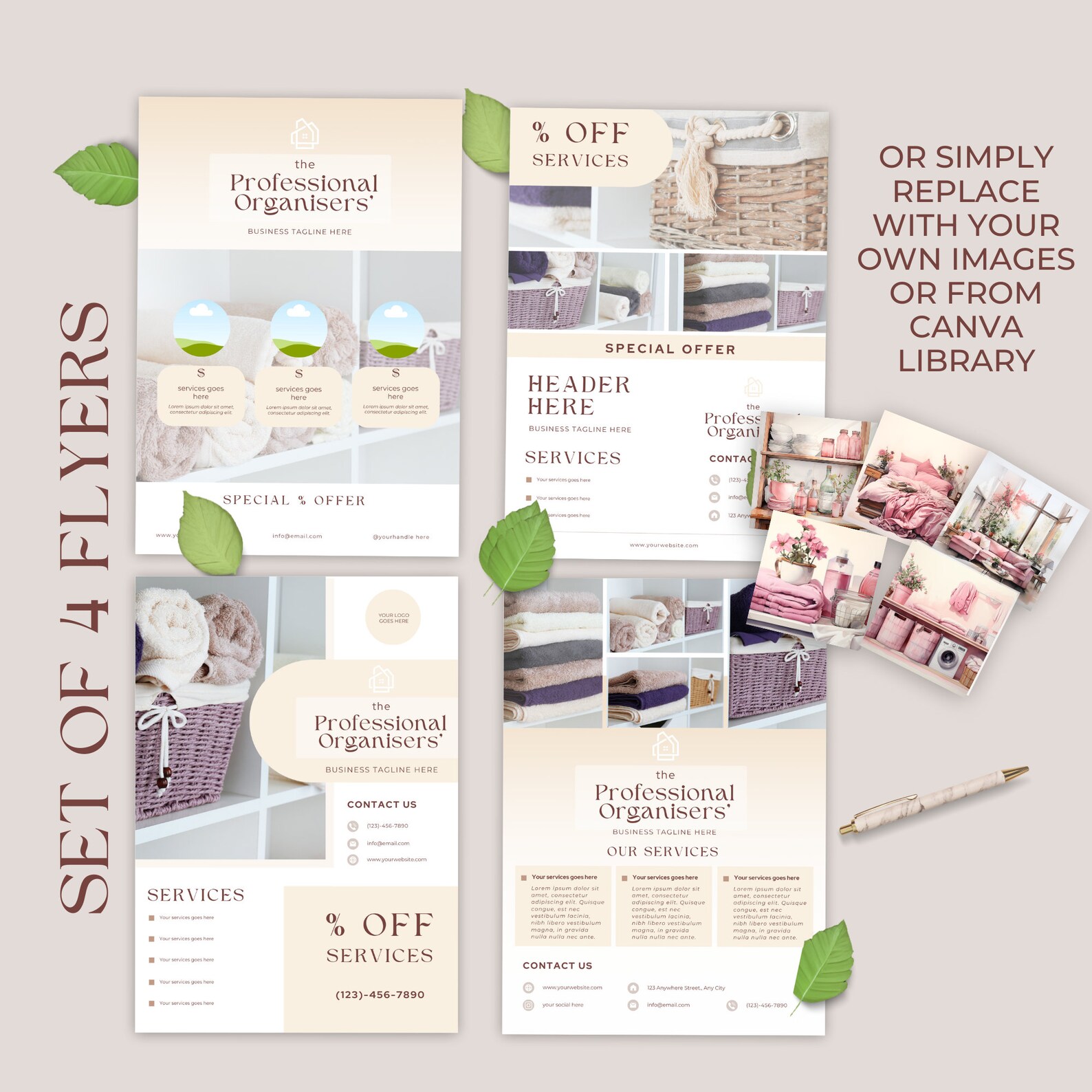 Home Organizer Flyer, Organization Marketing Template for Professional ...