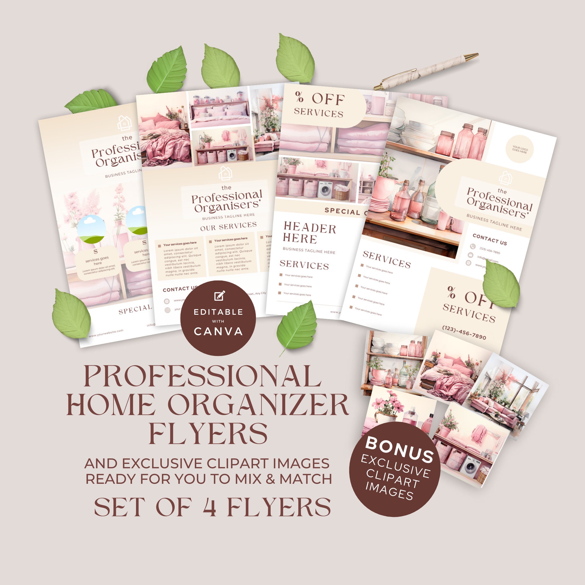 Home Organizer Flyer, Organization Marketing Template for Professional ...