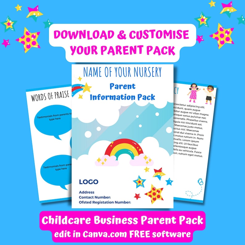 Childcare Parent Handbook, Home Daycare Parent Book, Daycare Provider ...