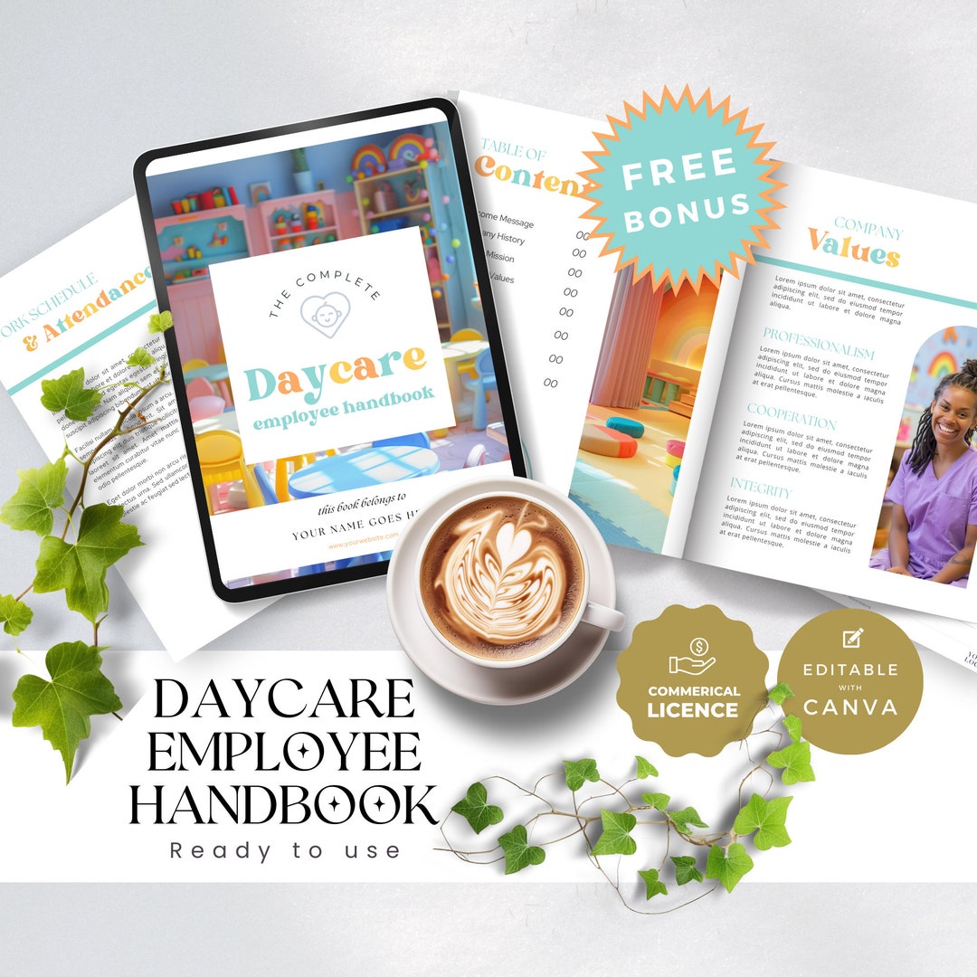 Employee Handbook Childcare, Daycare Employee Forms, Daycare Business ...