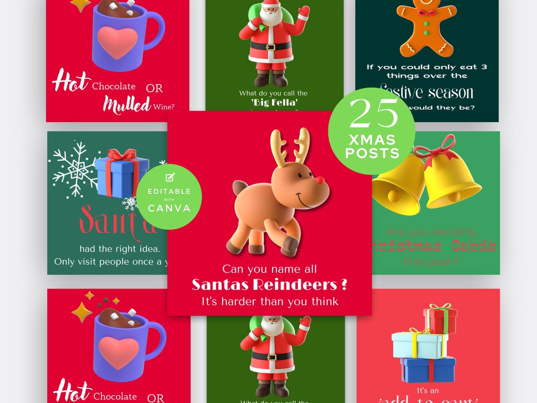 Instagram Post Christmas, Christmas Social Media Posts for Business ...