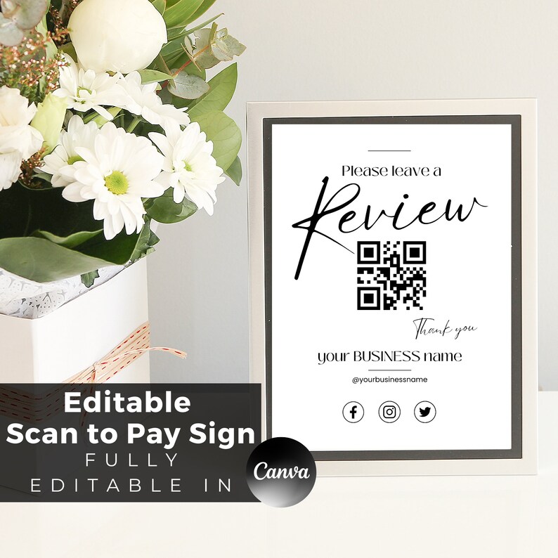 Review Printable QR Codes Business Printables Ask for Review QR Code ...