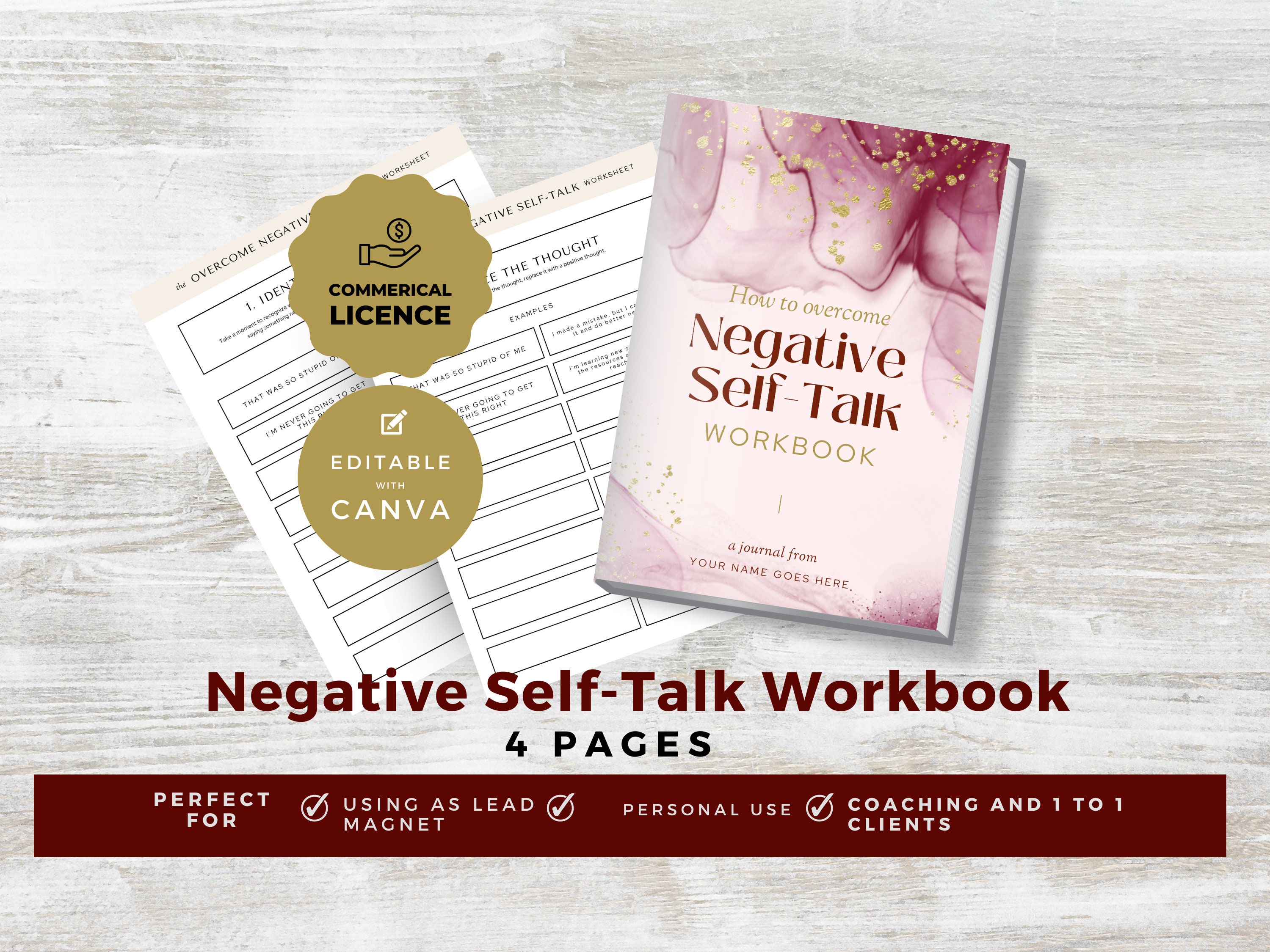 Anxiety Workbook Bundle Journal, Journaling for Emotional Wellness and ...