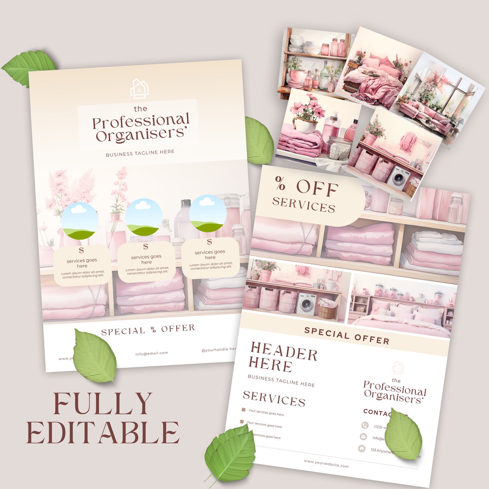 Home Organizer Flyer, Organization Marketing Template for Professional ...