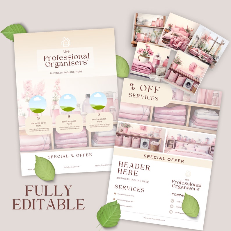 Home Organizer Flyer, Organization Marketing Template for Professional ...