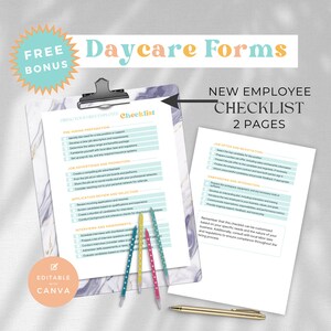 Employee Handbook Childcare, Daycare Employee Forms, Daycare Business ...