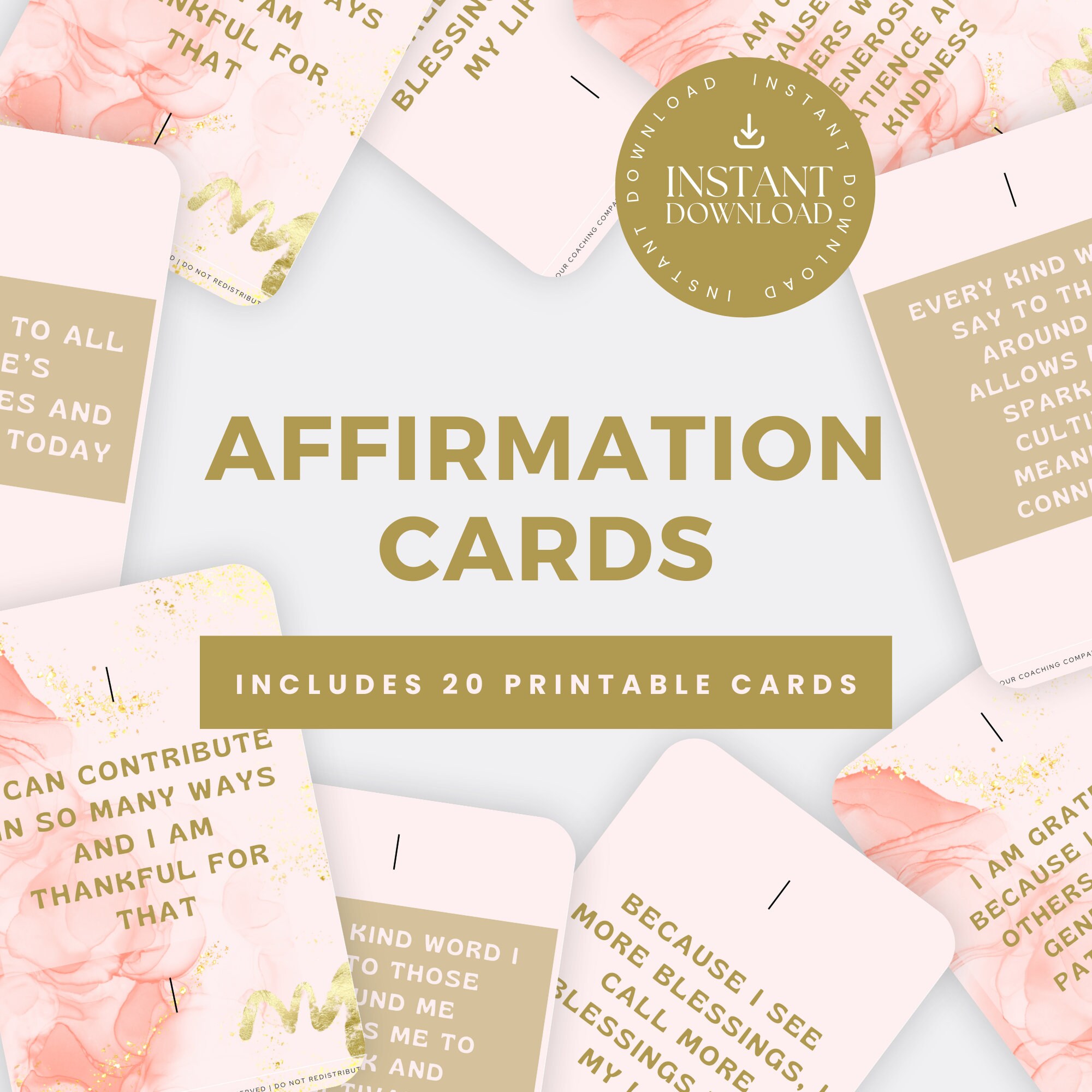 Canva Affirmation Cards Template Commercial Use, Coaching & Therapy ...