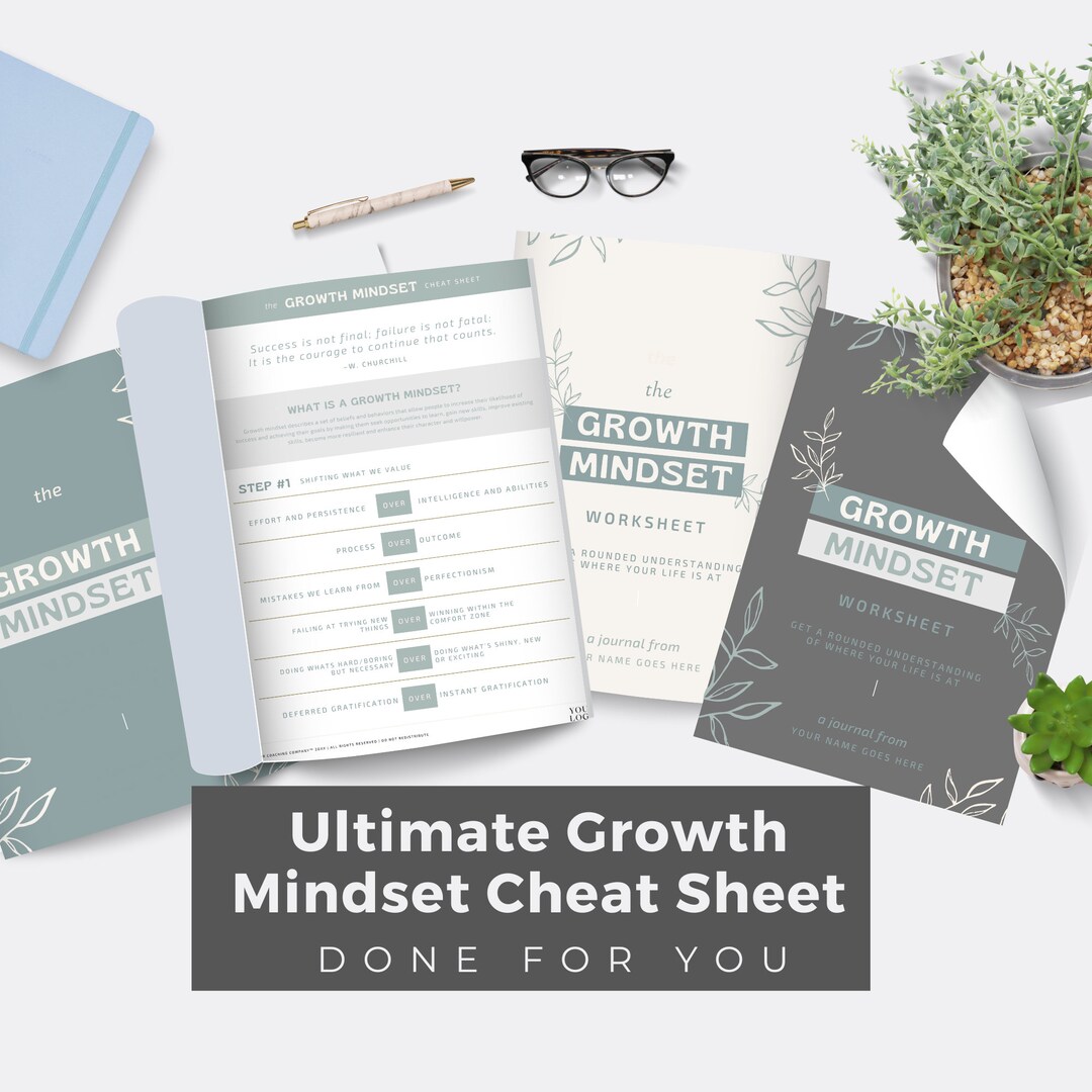 Growth Mindset Workbook Coaching Business Tools Resources - Etsy