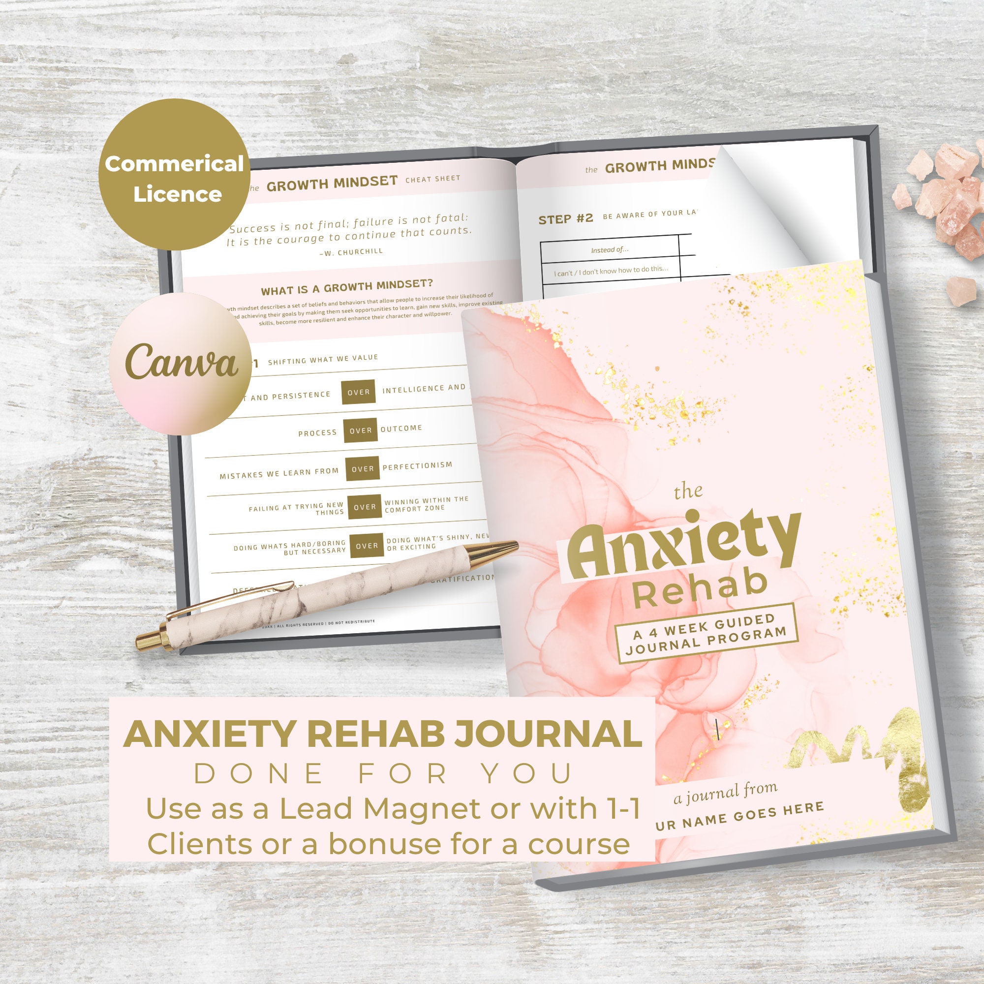 Anxiety Journal Template Canva Templates Health Journal COMMERICAL USE ...