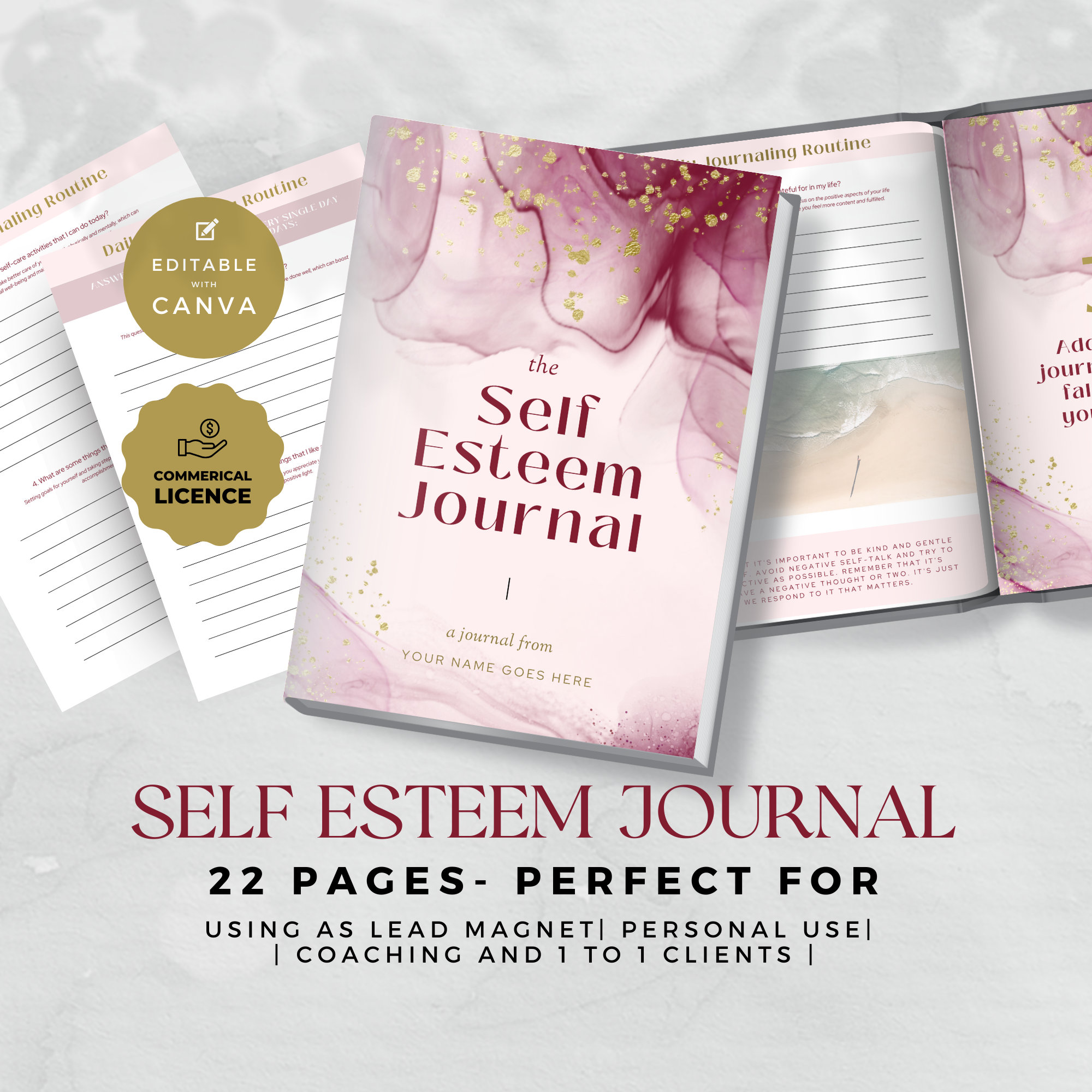 Self-esteem Journaling, Low Self Esteem Journal Prompts, Confidence ...