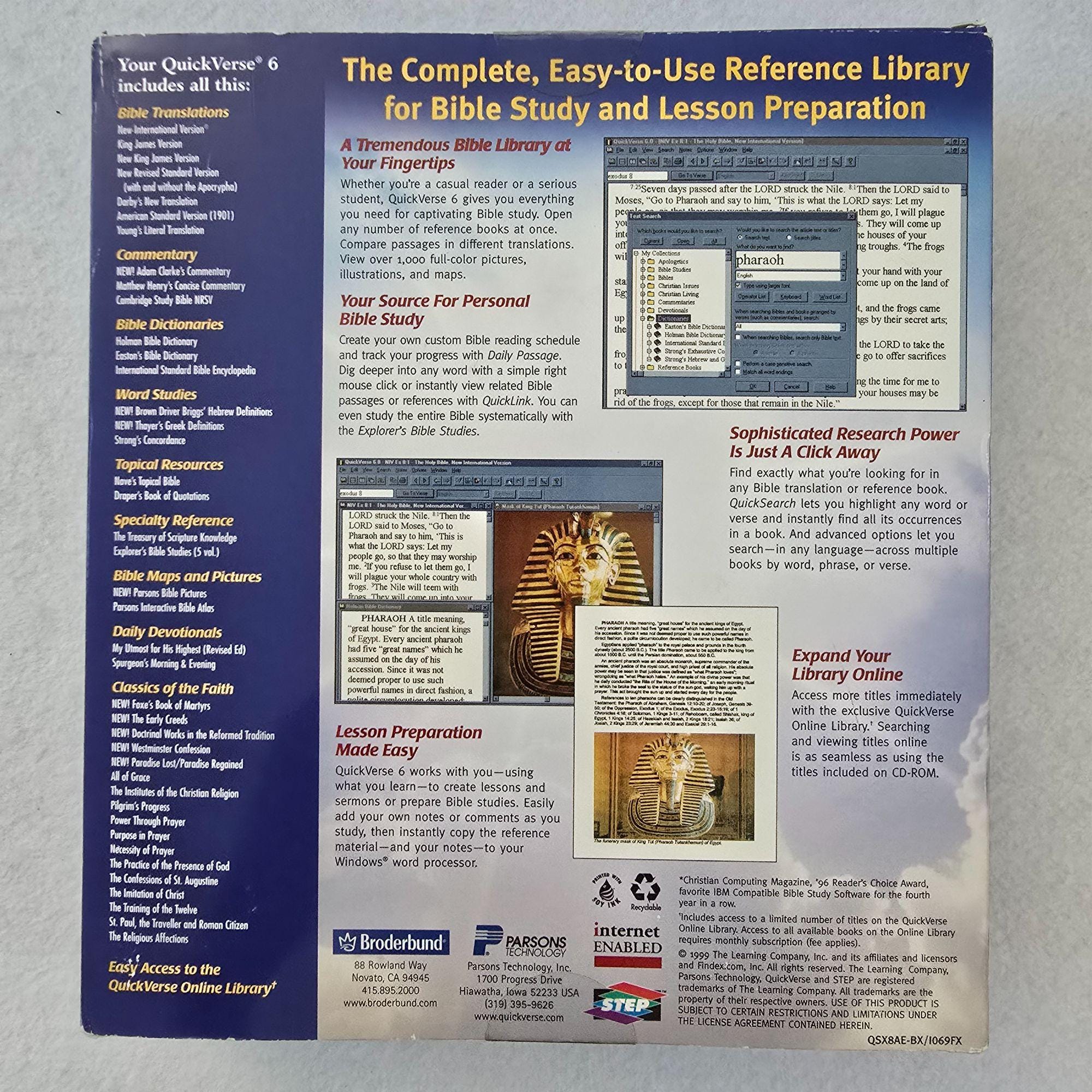 Quickverse 6 Complete Bible Study Software With 8 Bibles & 38 Reference ...